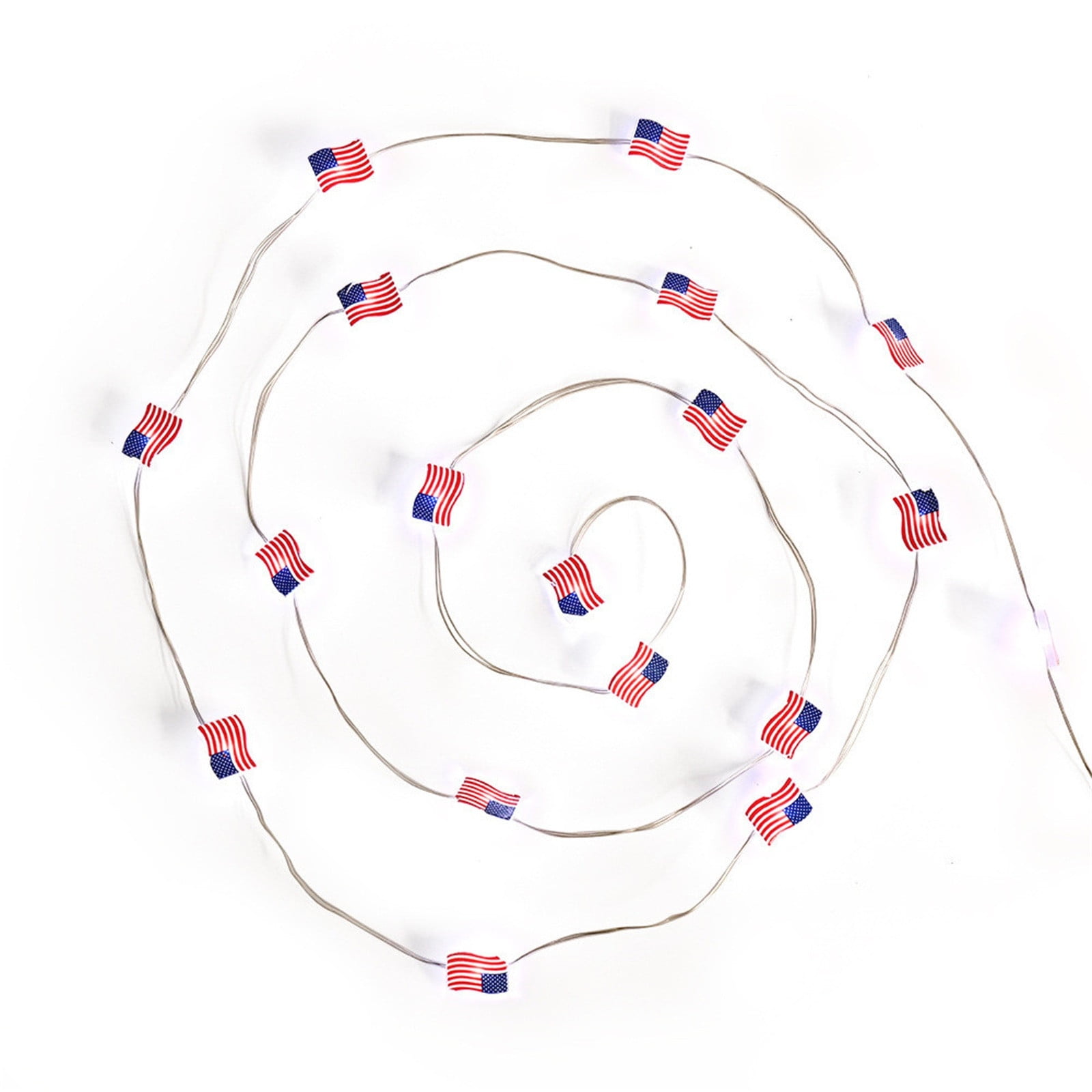 Hvmvliv 4th of July String Lights (78.74in) Flag Copper Wires Light ...