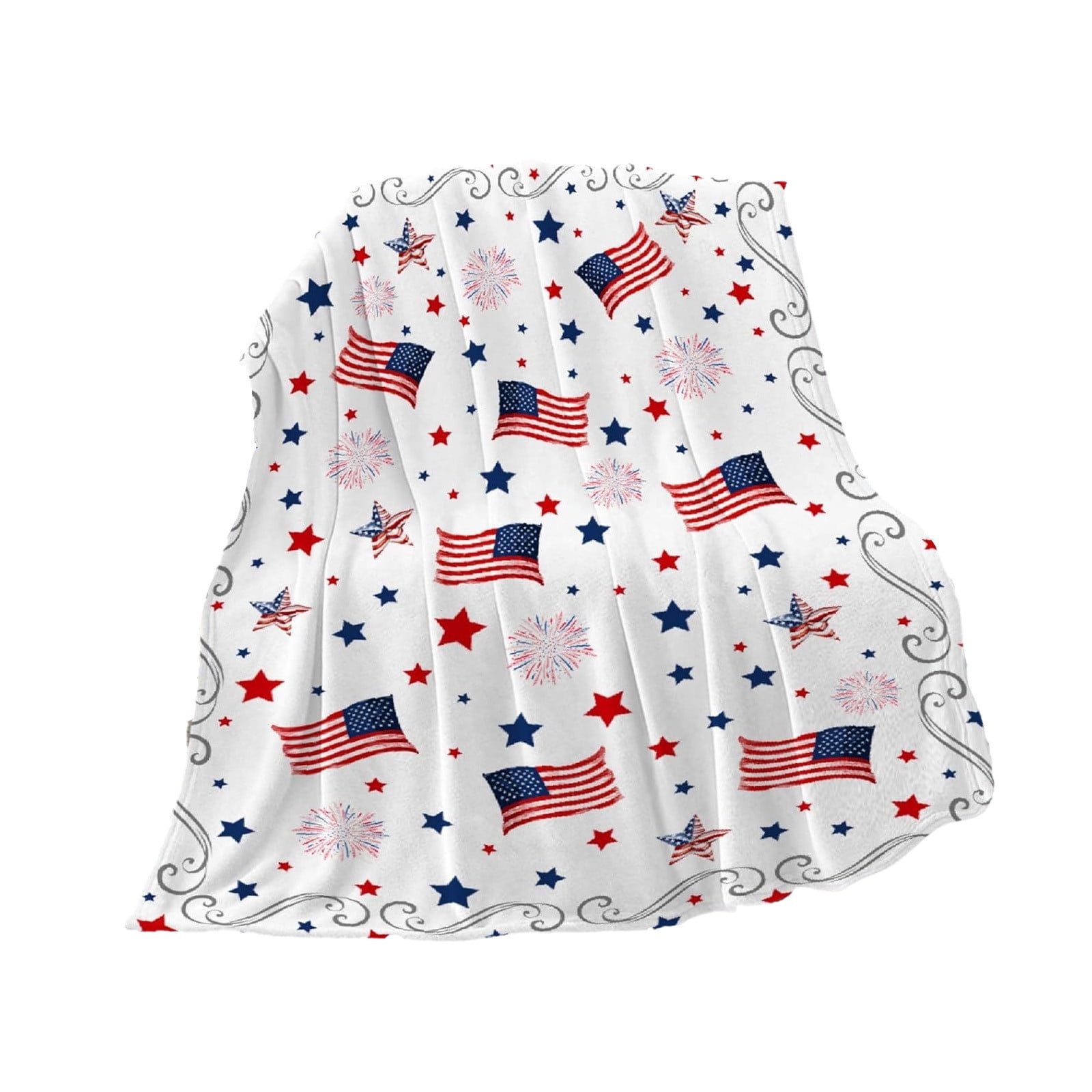 Hvmvliv 4th of July Throw Blanket (27x40in) Independence Day Blanket ...
