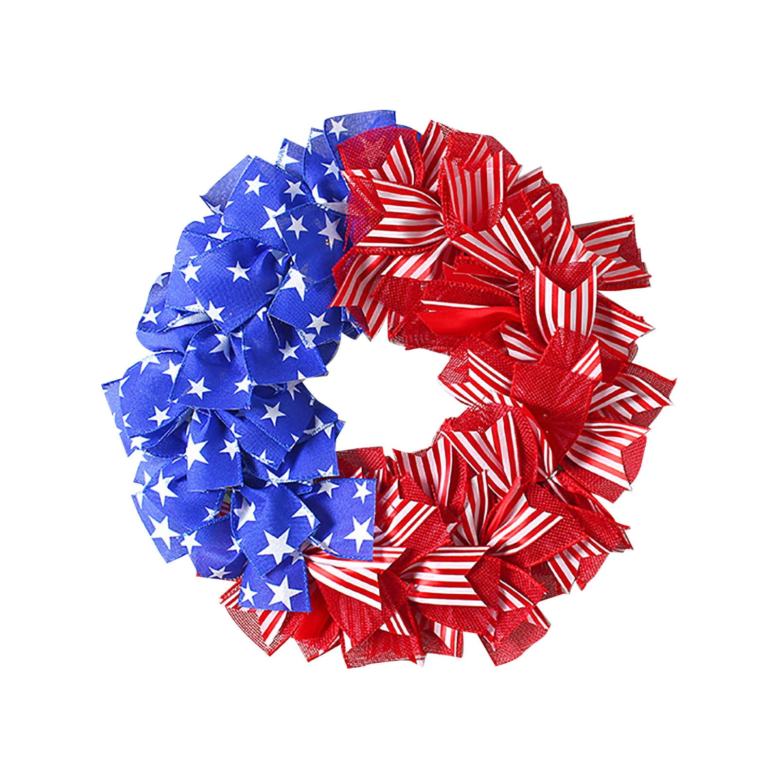 Hvmvliv 4th of July Wreath 40cm Independence Day Flower Wreath Door ...
