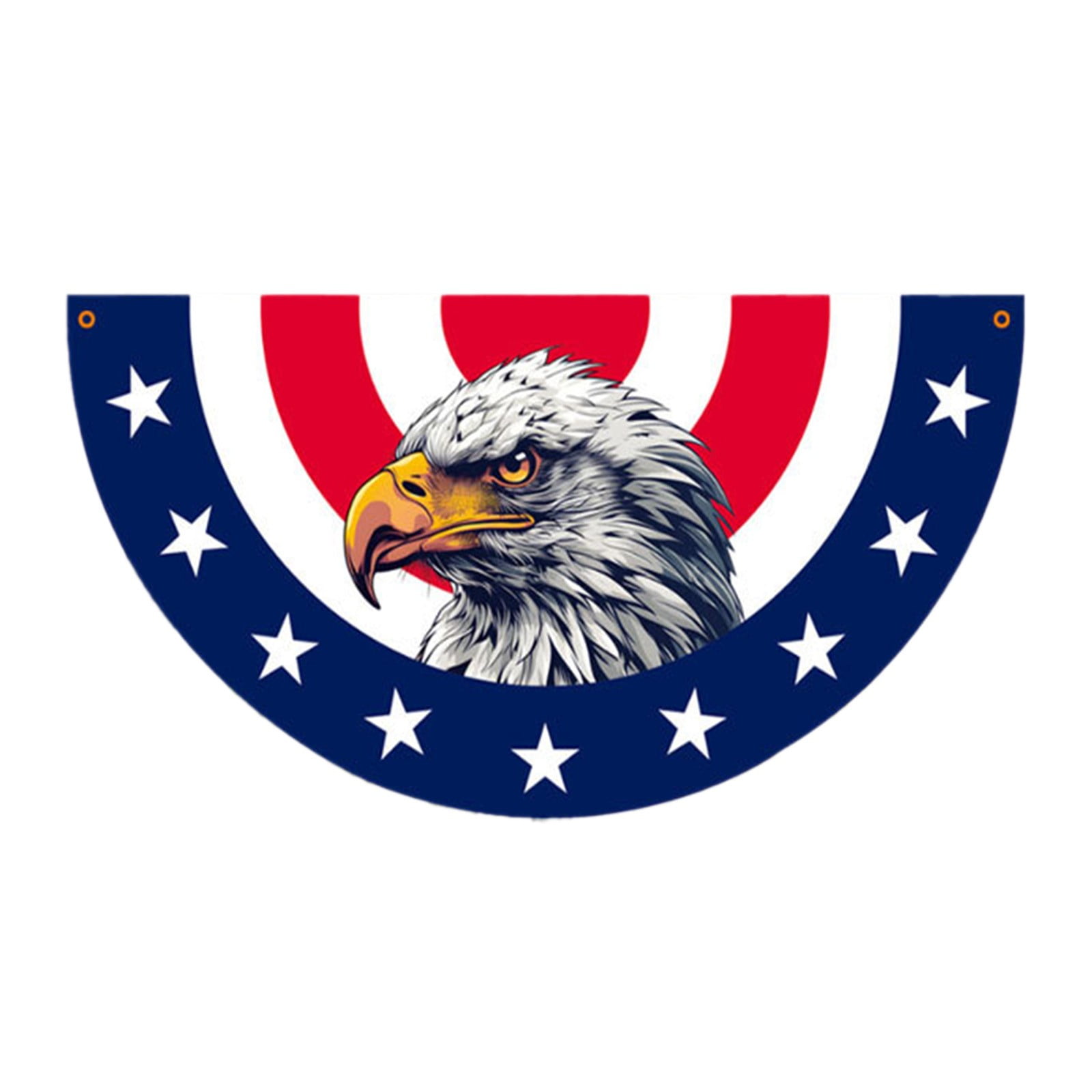Hvmvliv Half Circles USA Flag (35.43x17.71in) Independence Day ...