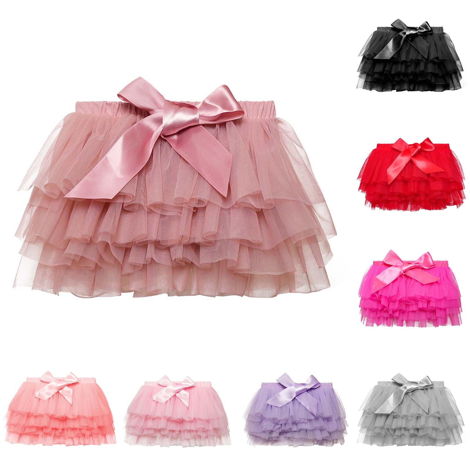 Hvobtty Girls' Mesh Short Skirts, Toddler Half Skirts, Children's ...