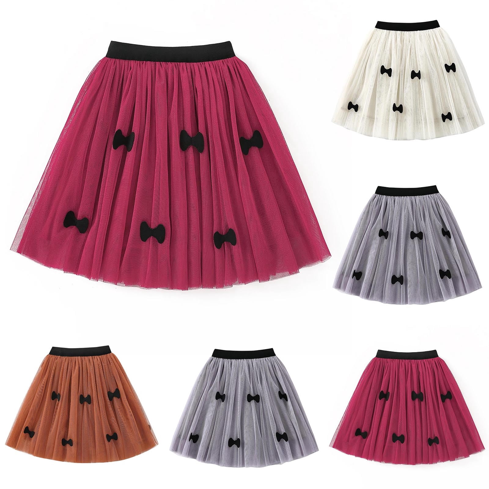 Hvobtty Girls' Mesh Short Skirts, Toddler Half Skirts, Medium to Large ...