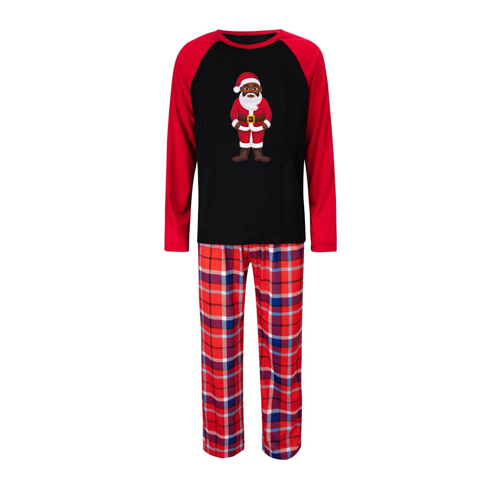 Hvot&aat Christmas Family Pajamas Matching Sets Black Santa Holiday ...