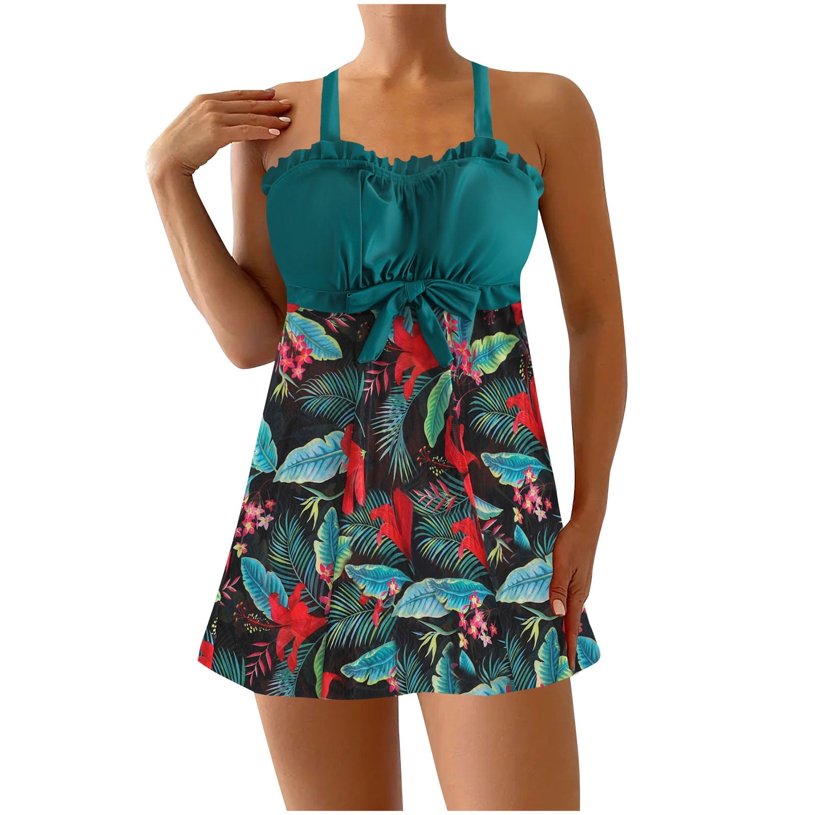 Hvot&aat Women Large Size Print Lightweight Flowy Swimsuit Cover Up ...