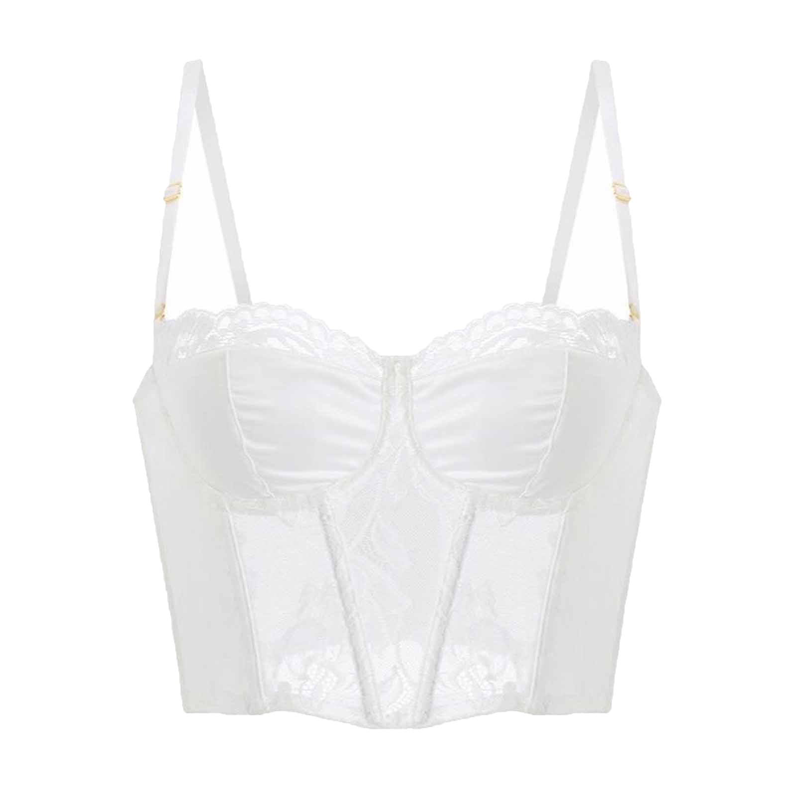 Hvot&aat Women Satin Lace Bustier Corset Sexy Mesh Crop Navel Body ...