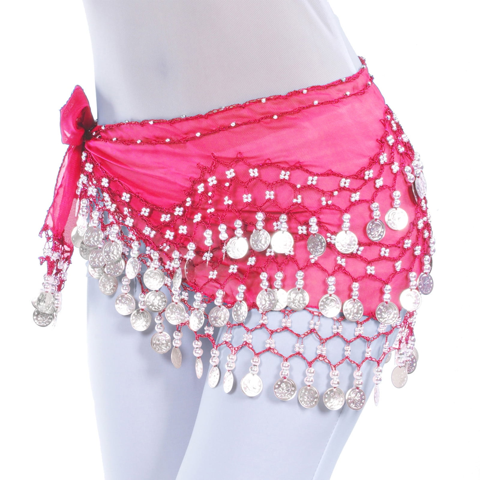 Hvot&aat Women's Embroidered Fringe Triangular Scarf Hanging Coin ...