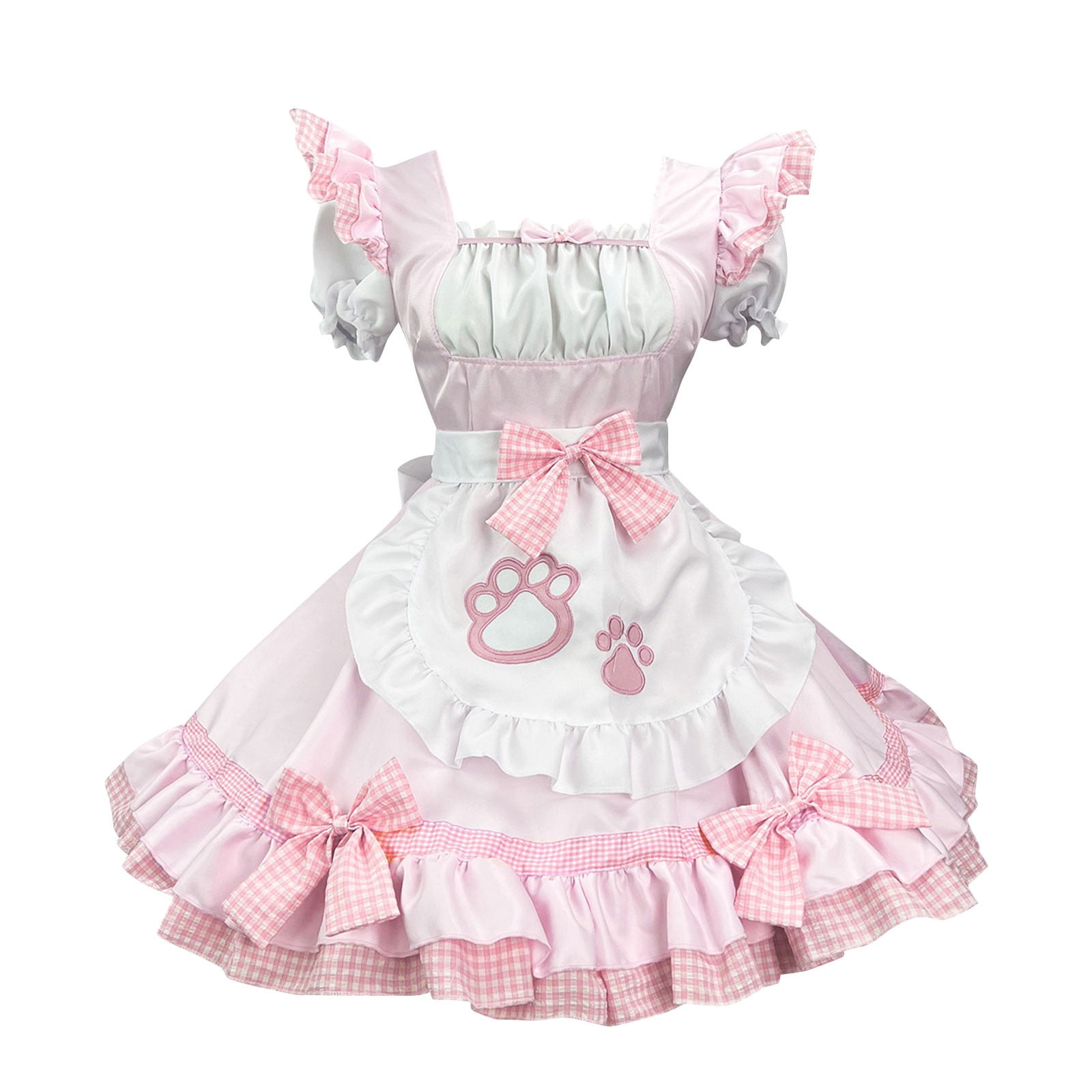 Hvot&aat Women's Lolita French Maid Outfit Halloween Cosplay Anime ...