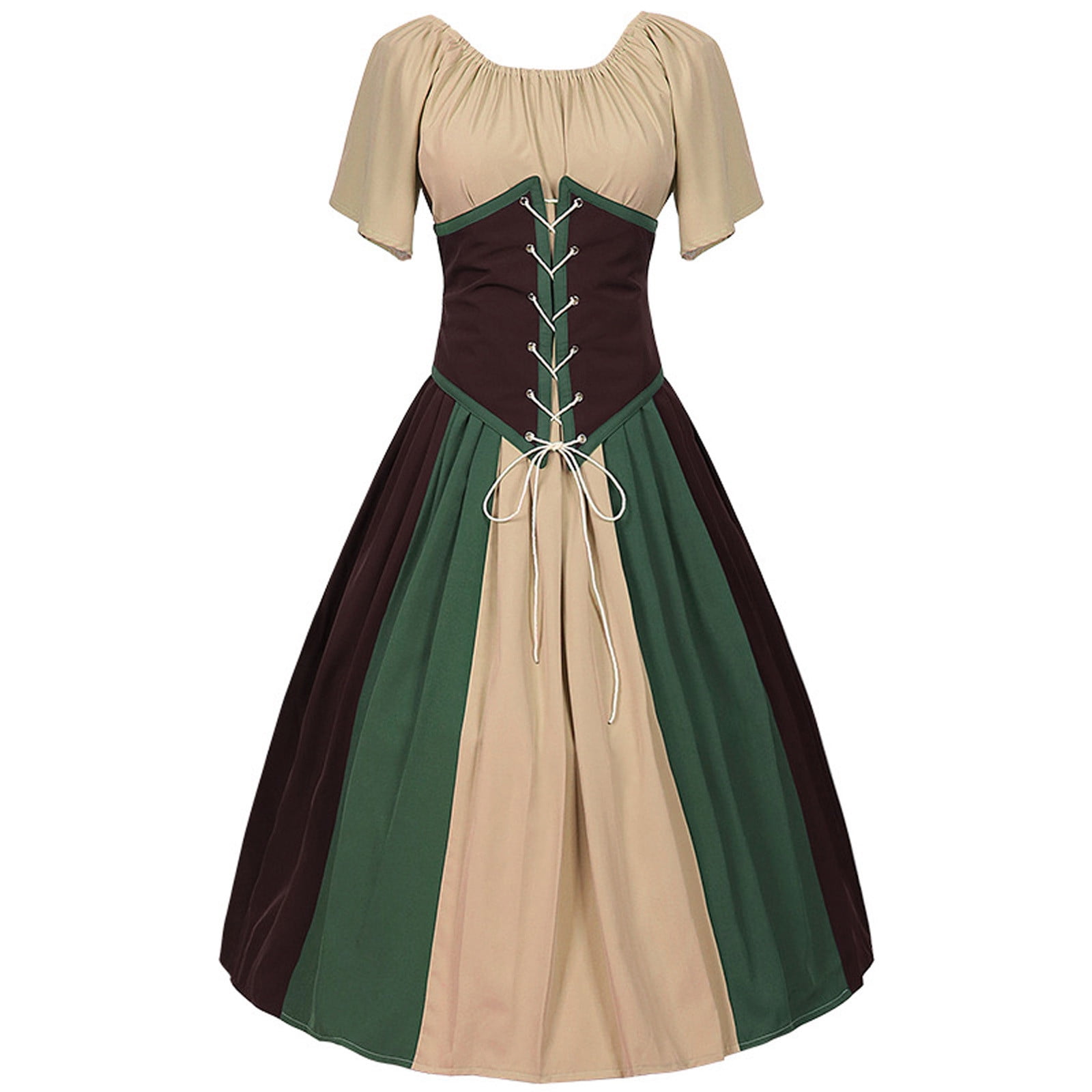 Hvot&aat Women's Medieval Renaissance Dress with Corset Victorian Ball ...