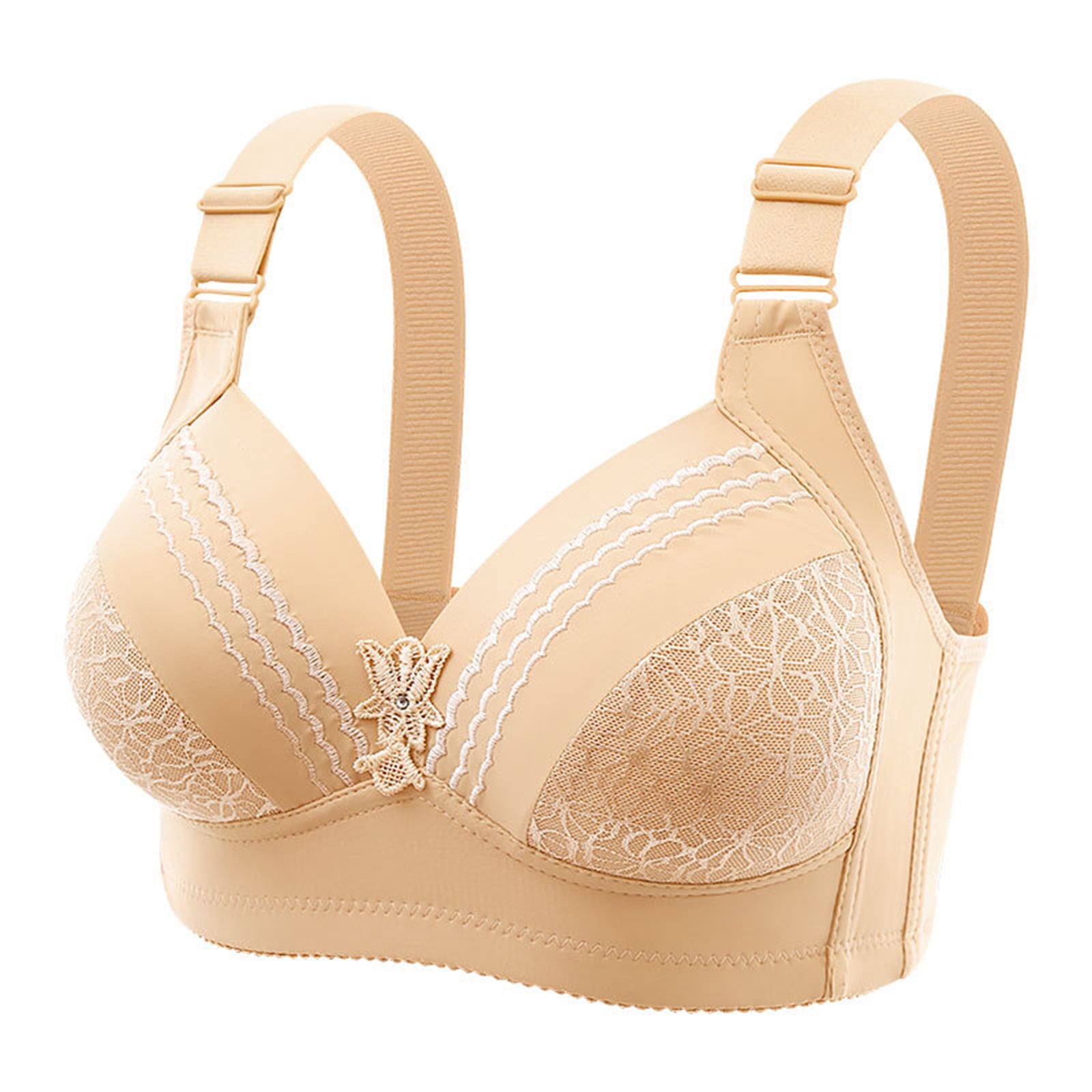 Hvot&aat Women's Plus Size Balconette Bra Wireless Seamless Push Padded ...