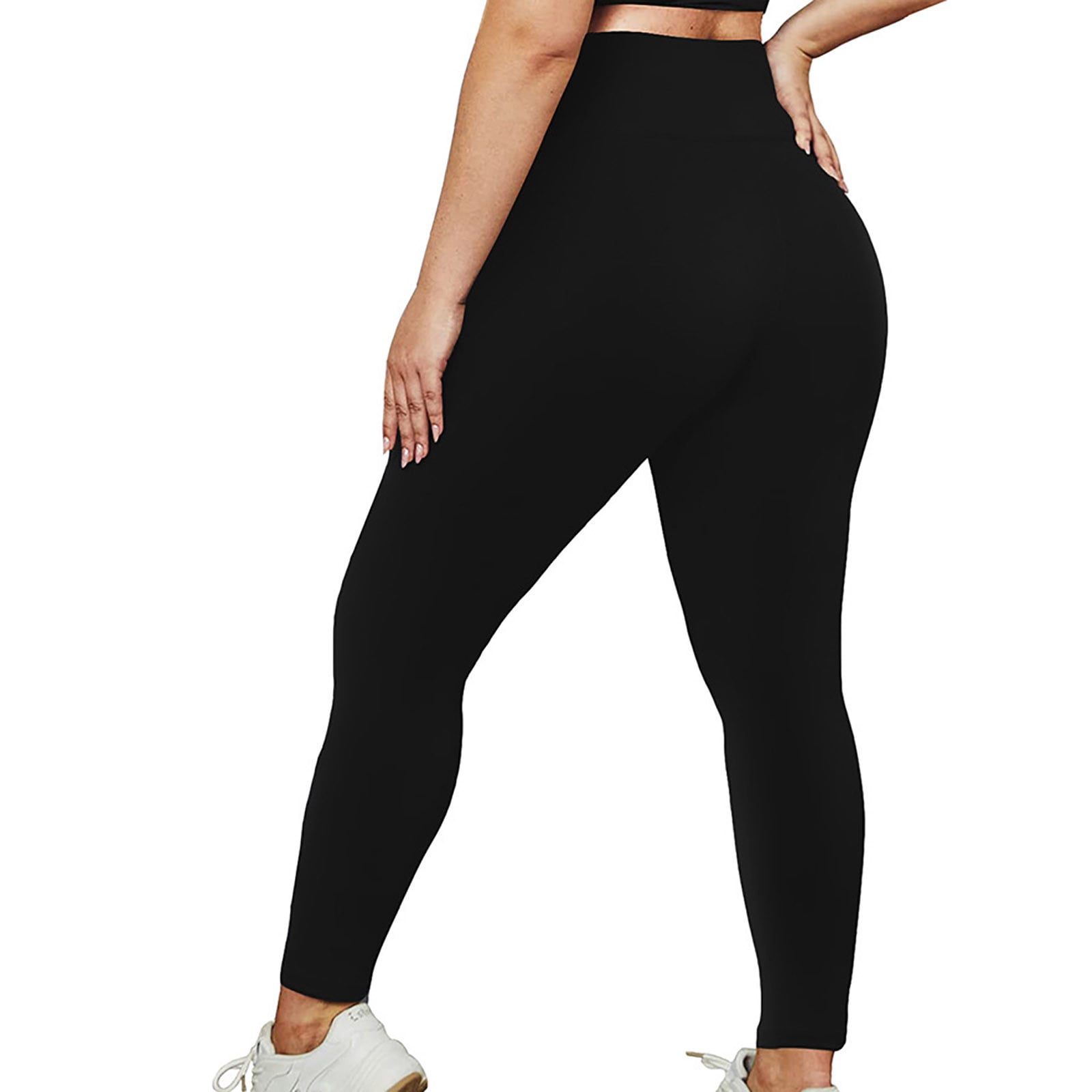 Hvot&aat Women's Plus Size Cotton Linen Leggings Stretch Full Length ...
