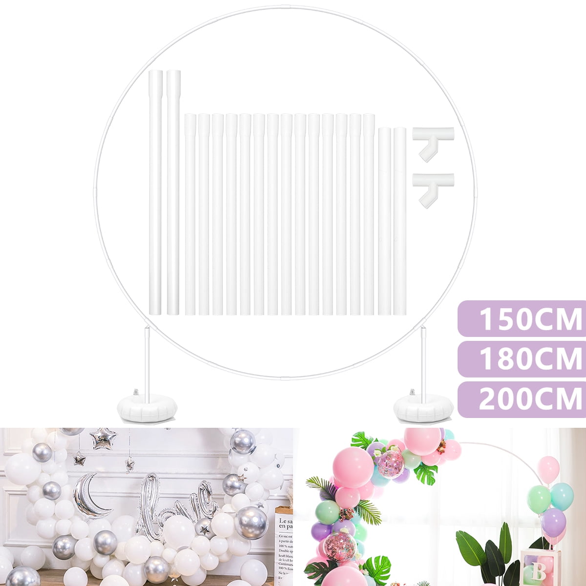 Hvxrjkn 59.1'' Large Balloon Stand, Round Arch Kit, Reusable for Events ...