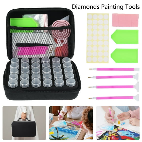Diamond painting accessory storage box, 120 slots for diamond painting ...