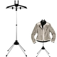 "Mainstays 2-Tier Adjustable Garment Drying Rack, Rolling Wheels, Metal ...
