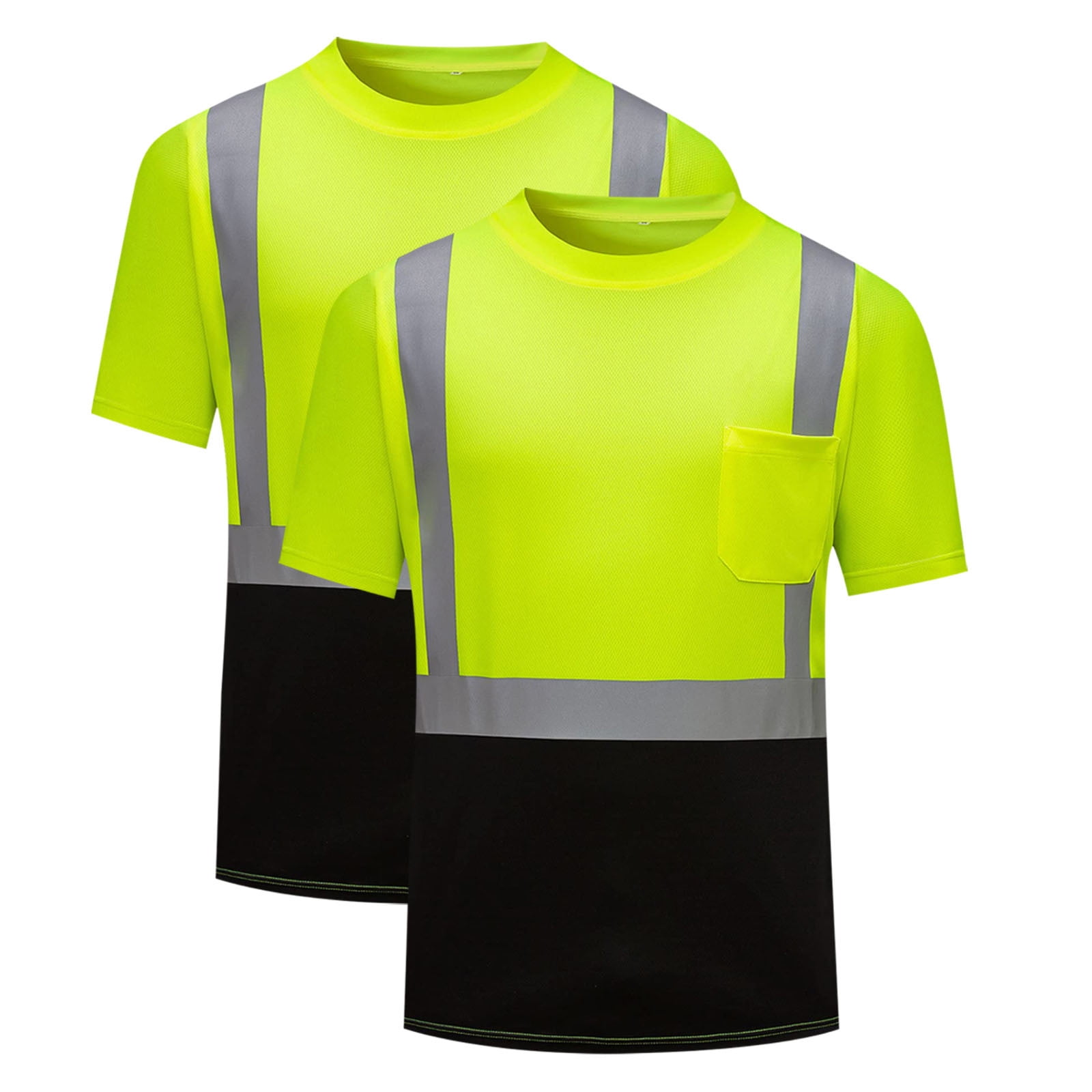Hvyesh 2 Pack High Visibility Shirts for Men Safety T Shirts with ...