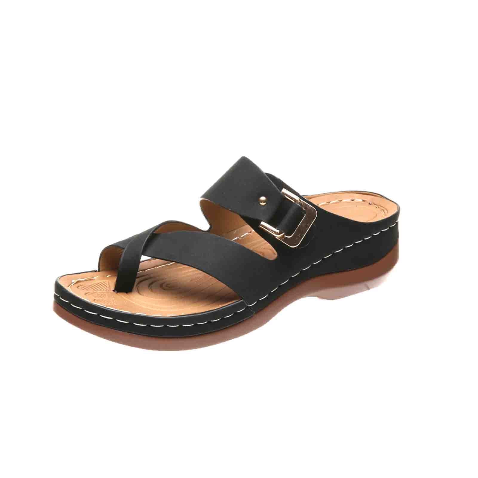 Hvyesh 2025 Wedges Shoes for Women Sandals with Arch Support ...