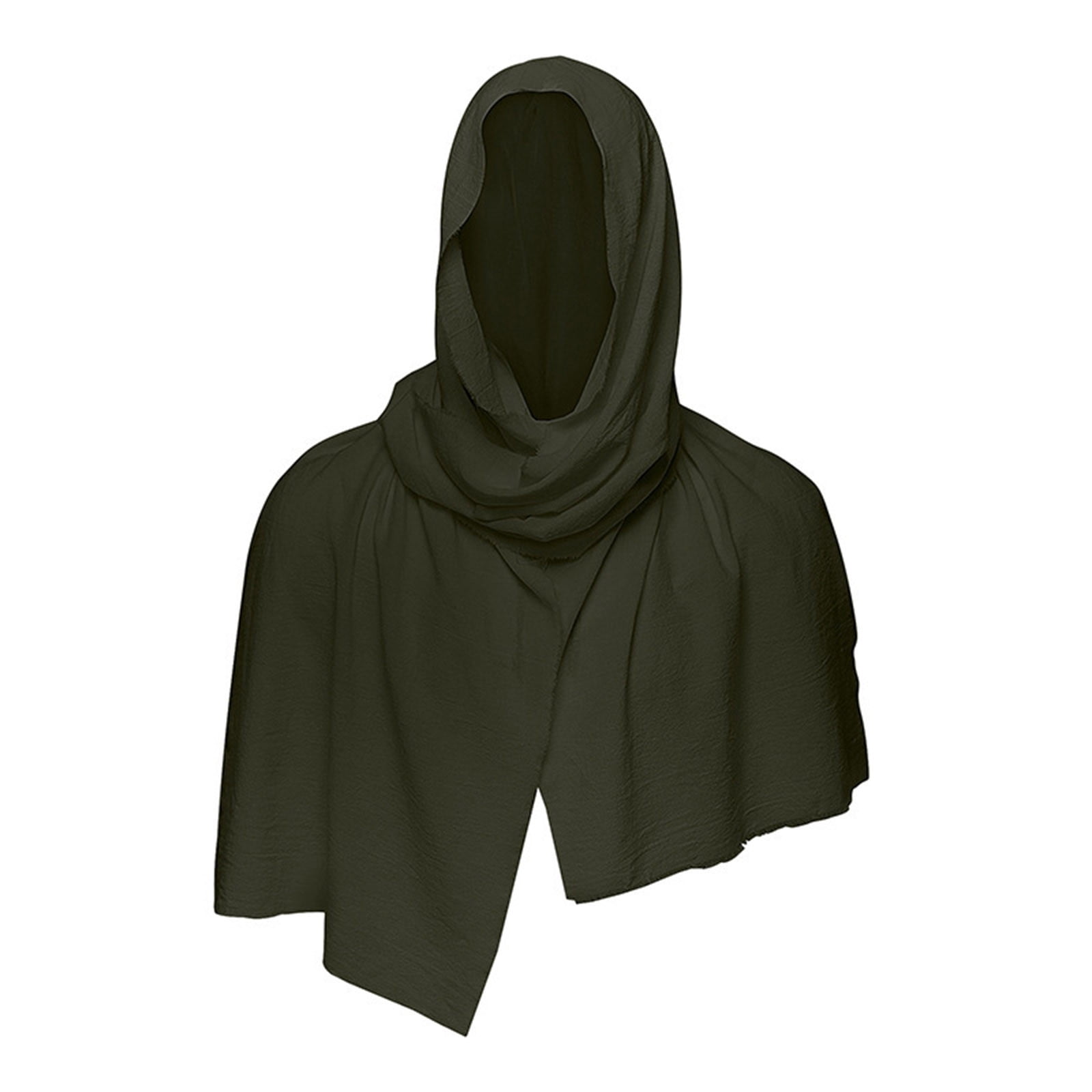 Hvyesh Adult Medieval Renaissance Hooded Cowl Scarf Shawl Cape ...