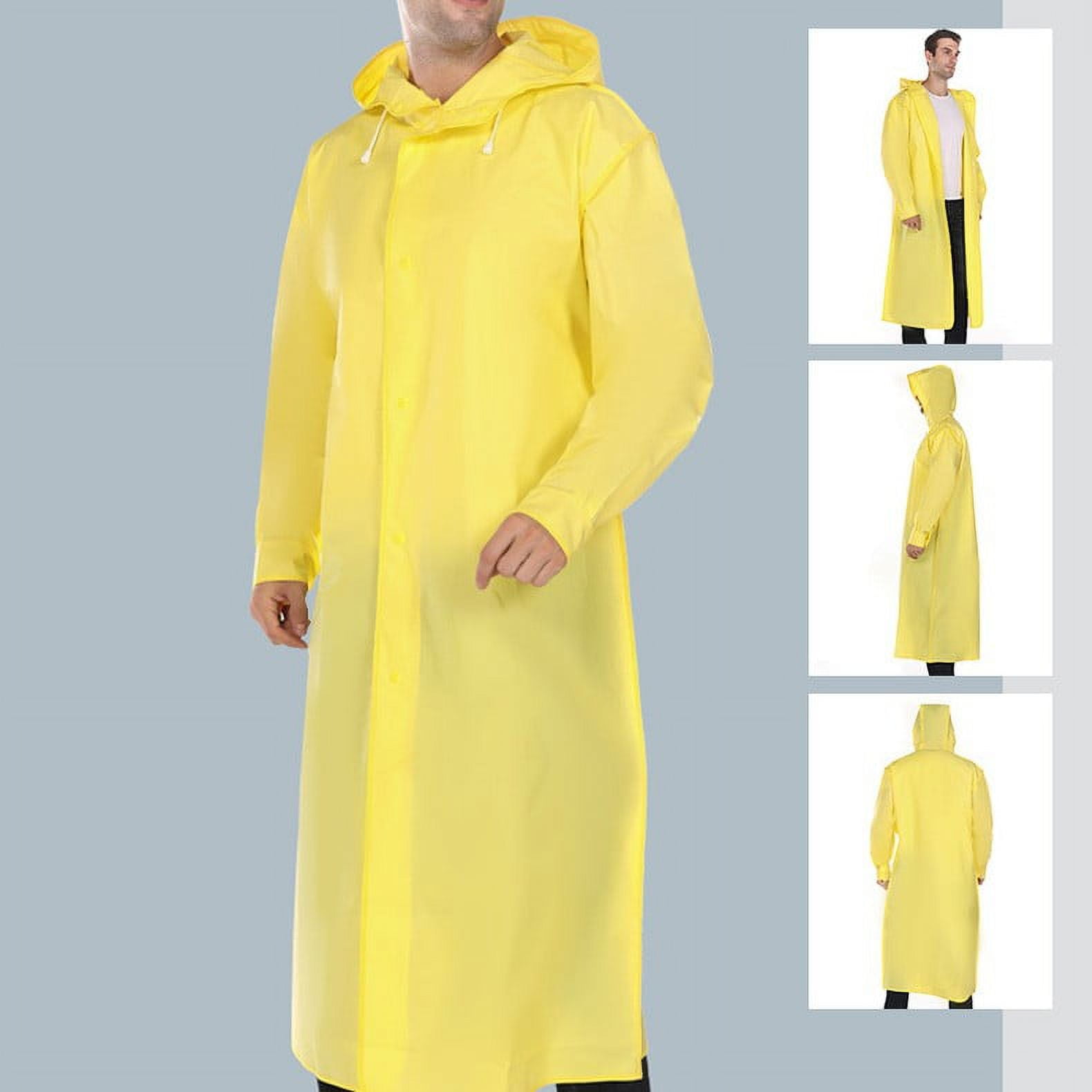 Hvyesh Adults Raincoats,Mens Women Rain Ponchos Lightweight EVA Rain ...
