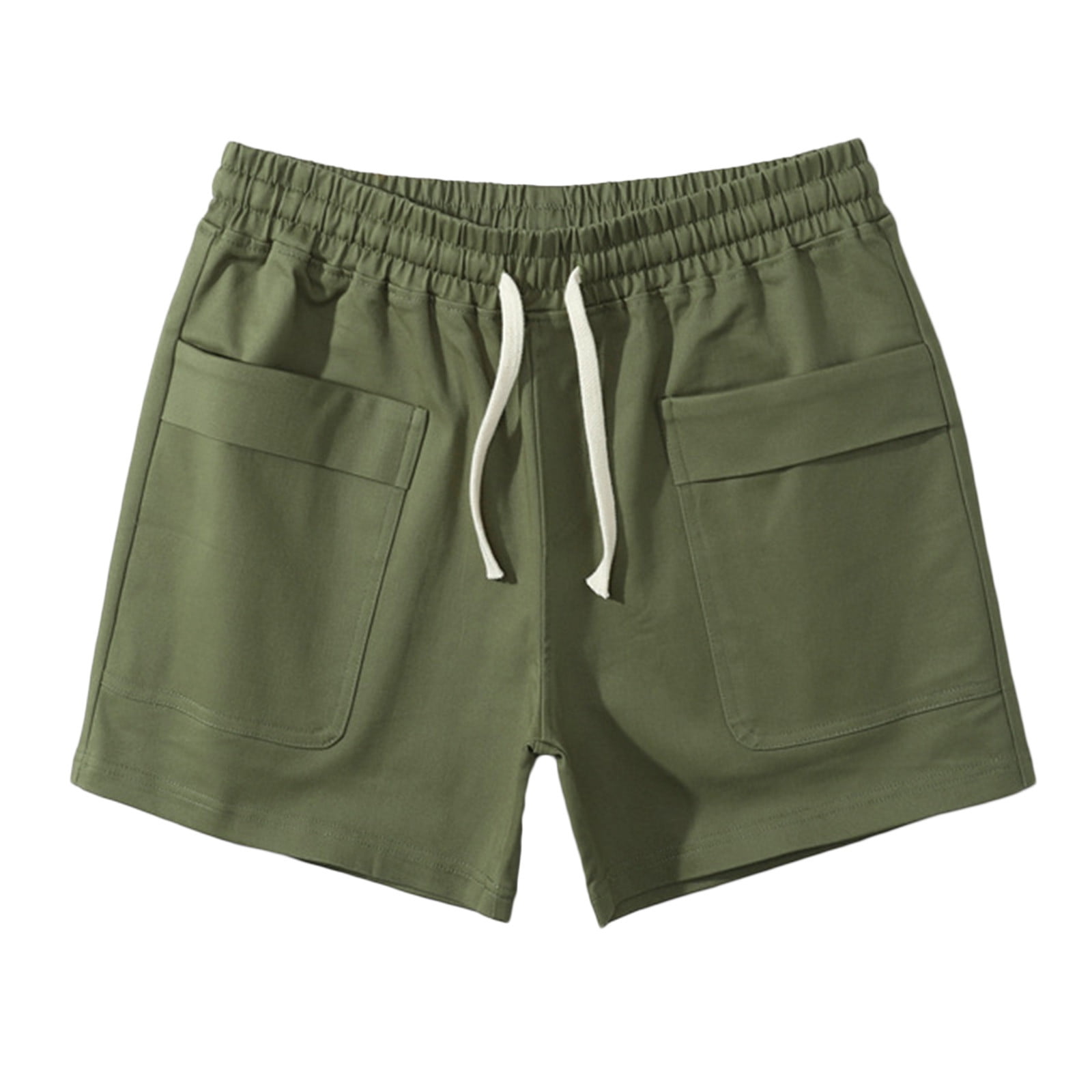 Hvyesh Clearance Mens Cotton Swim Shorts Classic Solid Color 3 Inch ...