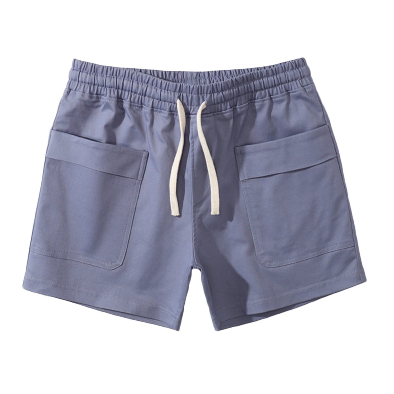Hvyesh Clearance Mens Cotton Swim Shorts Classic Solid Color 3 Inch ...