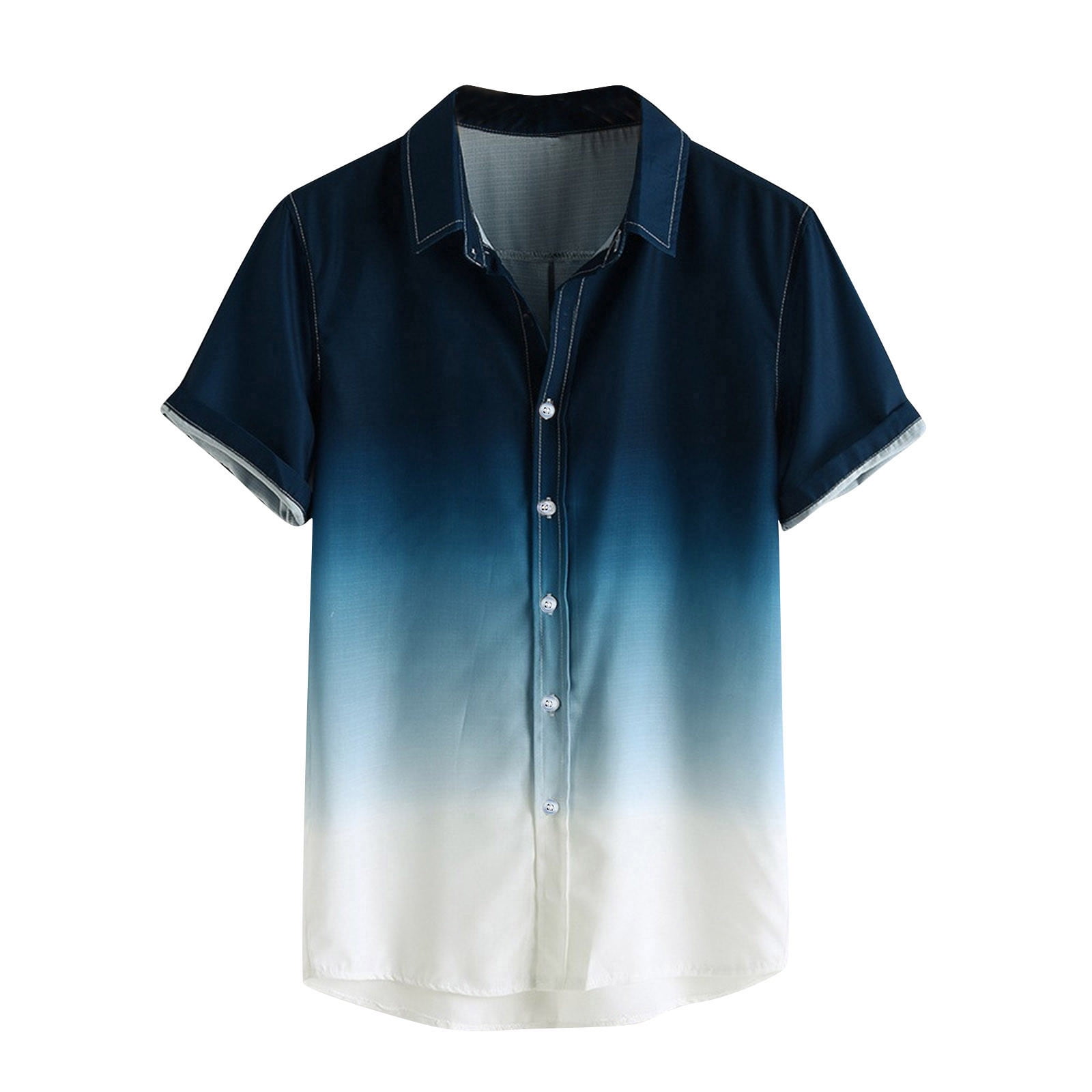 Hvyesh Men's Casual Button Down Shirt Vintage Bowling Shirts Tie Dye ...