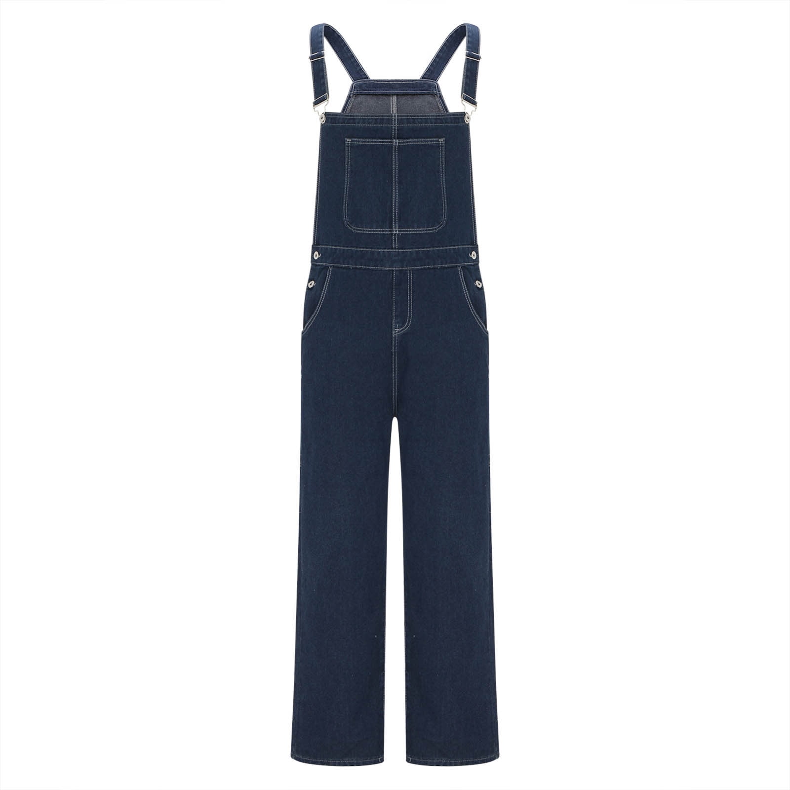 Hvyesh Men's Denim Bib Overalls Causal Jeans Romper Pants Work Slim Fit ...