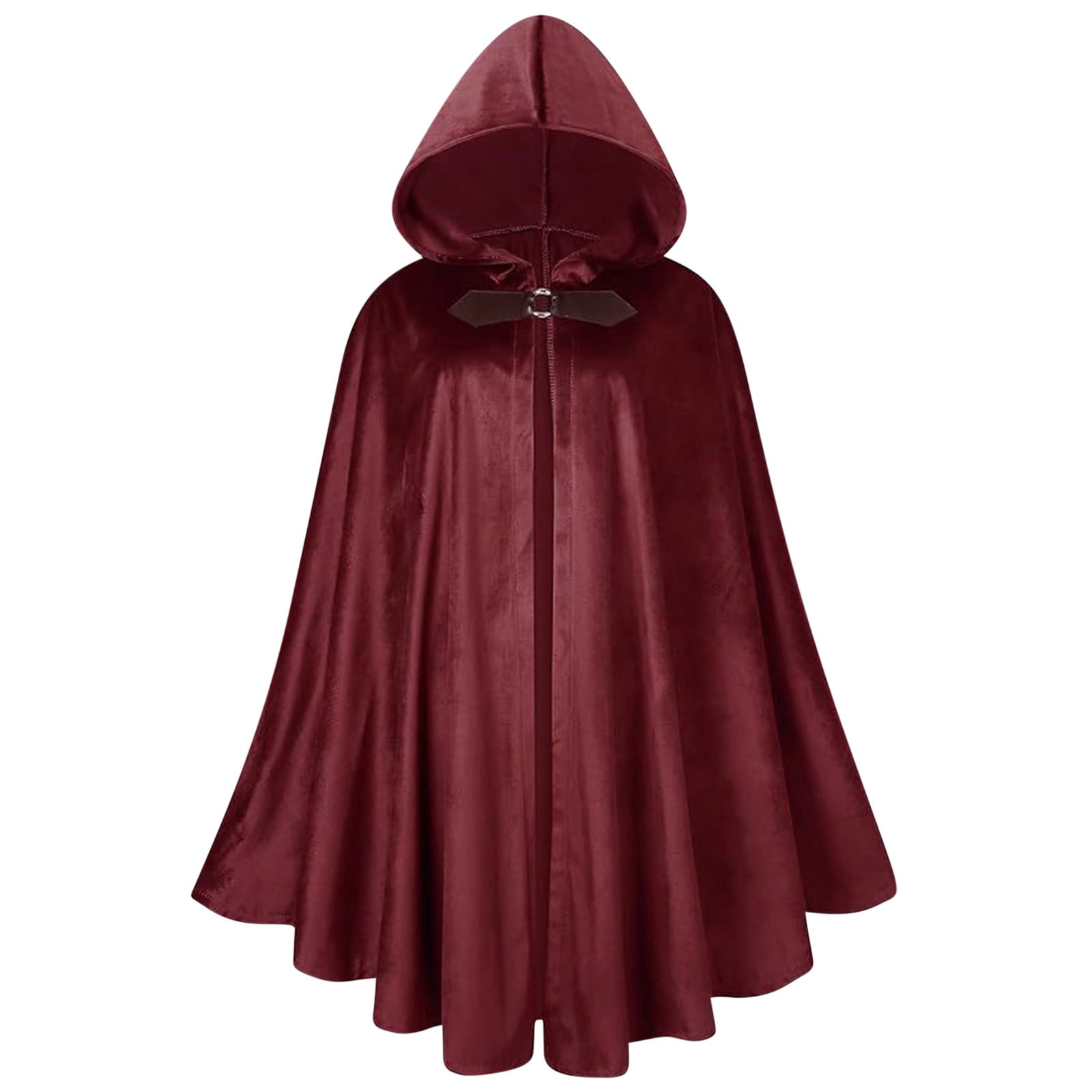 Hvyesh Men's Medieval Hooded Cloak Halloween Renaissance Cape with hood ...