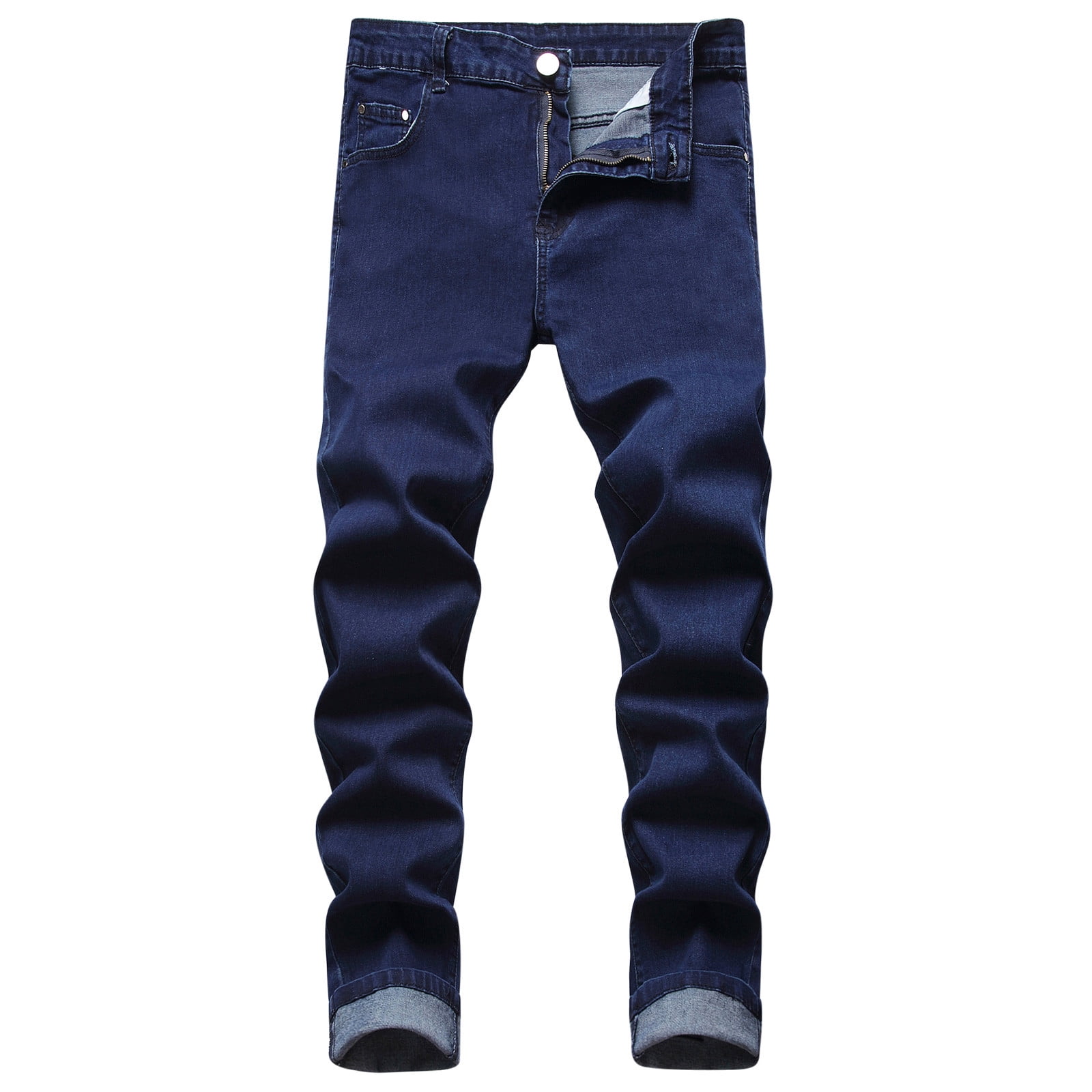 Hvyesh Mens Jean Pants Big and Tall Distressed Jeans Cozy Streetwear ...