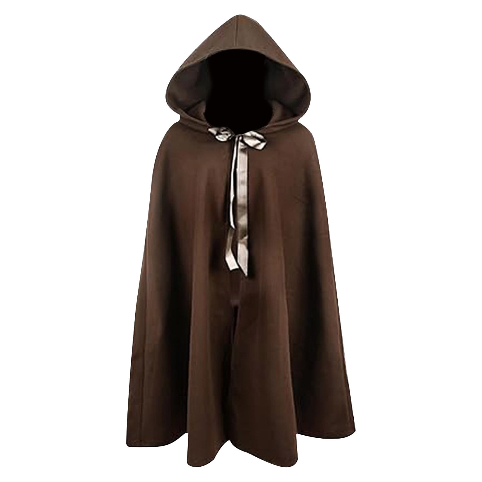 Hvyesh Mens Medieval Cloak Renaissance Hooded Cape Vintage Hood ...