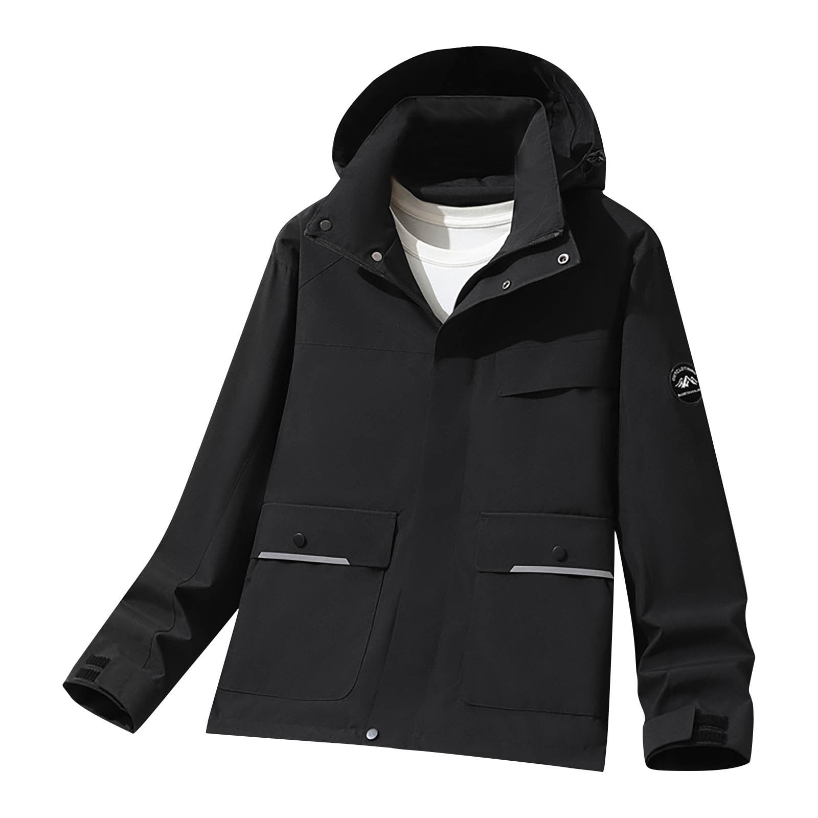 Hvyesh Mens Womens Plus Size Jackets 2024 Fall Windproof Full Zip ...