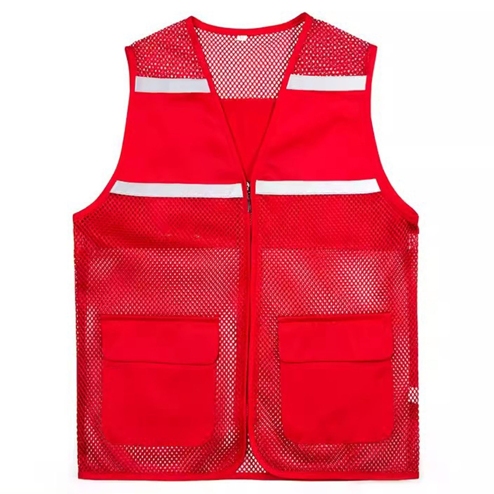 Hvyesh Plus Size Work Vest,Safety Vest for Men and Women Zipper Up ...