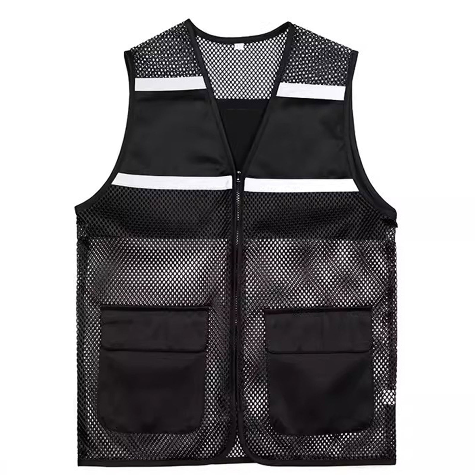 Hvyesh Plus Size Work Vest,Safety Vest for Men and Women Zipper Up ...