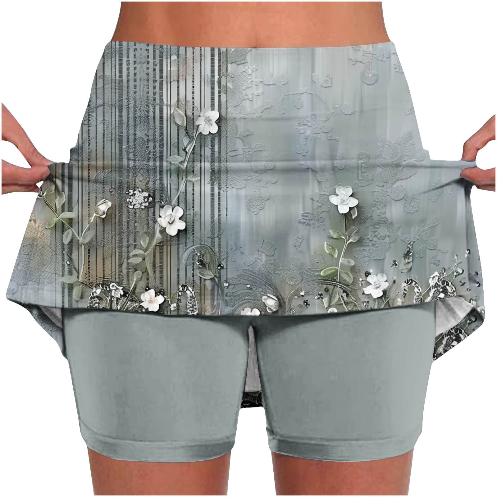 Hvyesh Tennis Skirts for Women Plus Size Elastic Athletic Golf Skorts ...