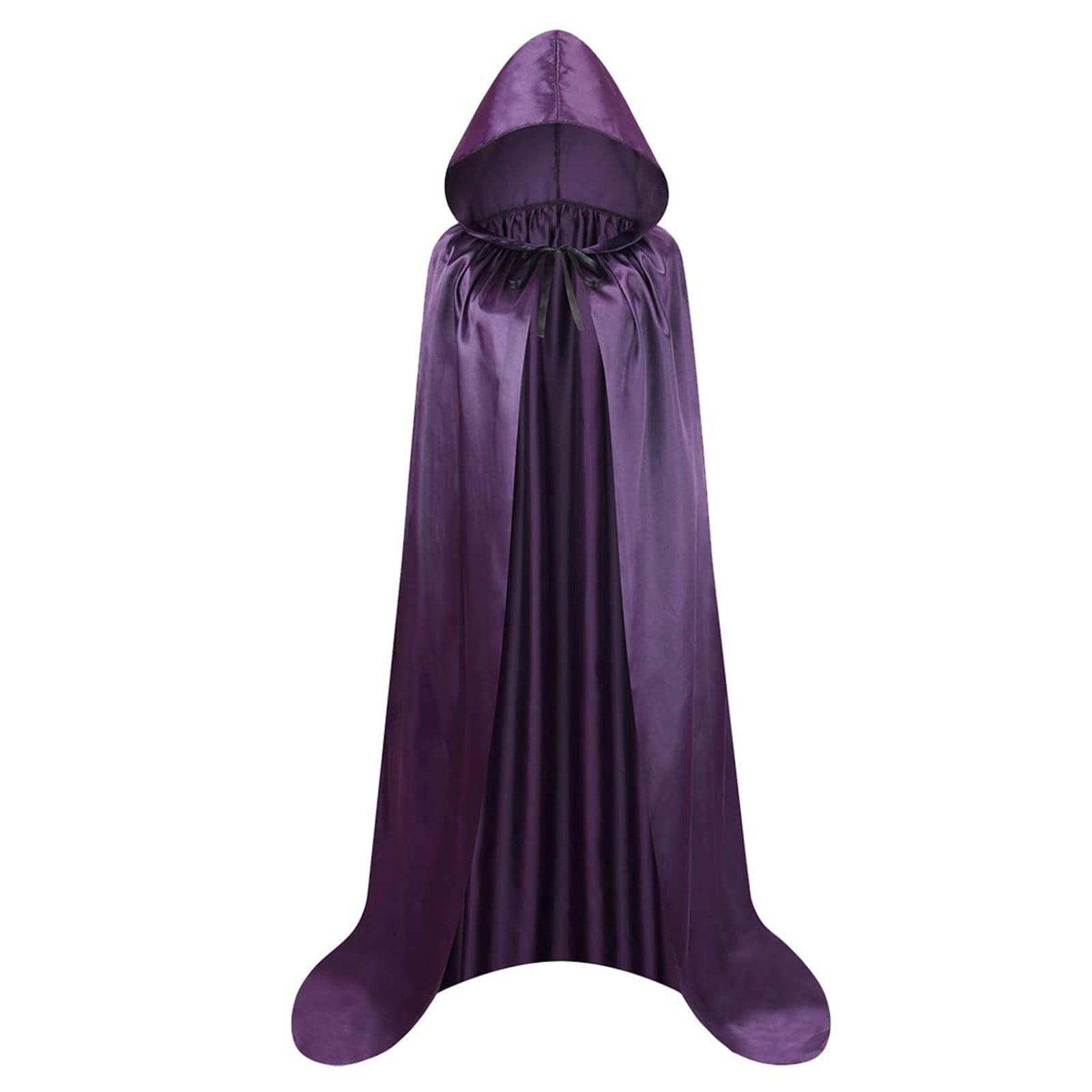 Hvyesh Unisex Hooded Cloak Long Velvet Cape for Christmas Halloween ...