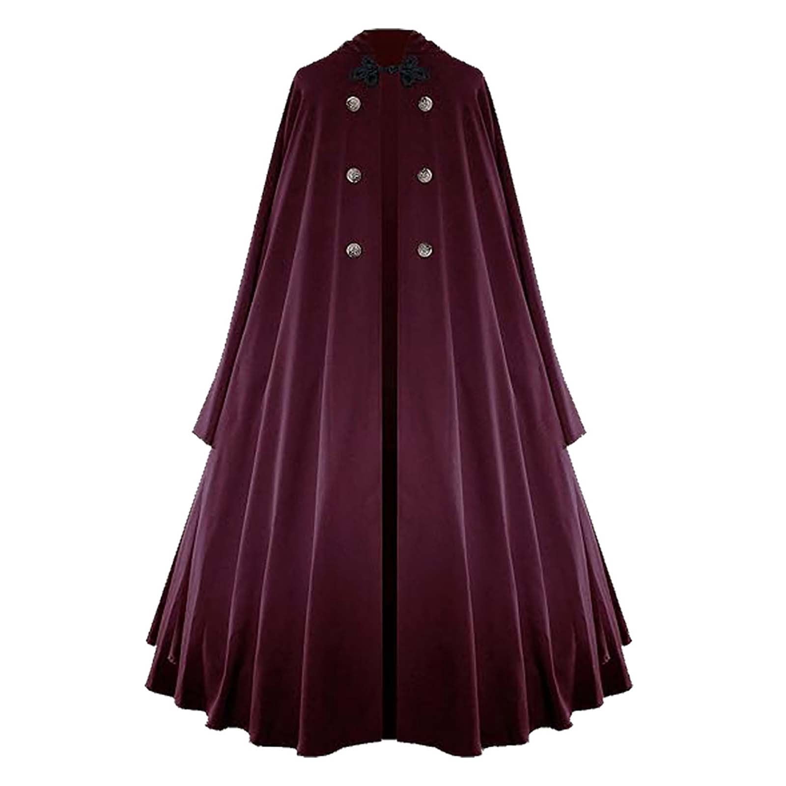 Hvyesh Unisex Role King Play Viking Costume Medieval Steampunk Cape ...