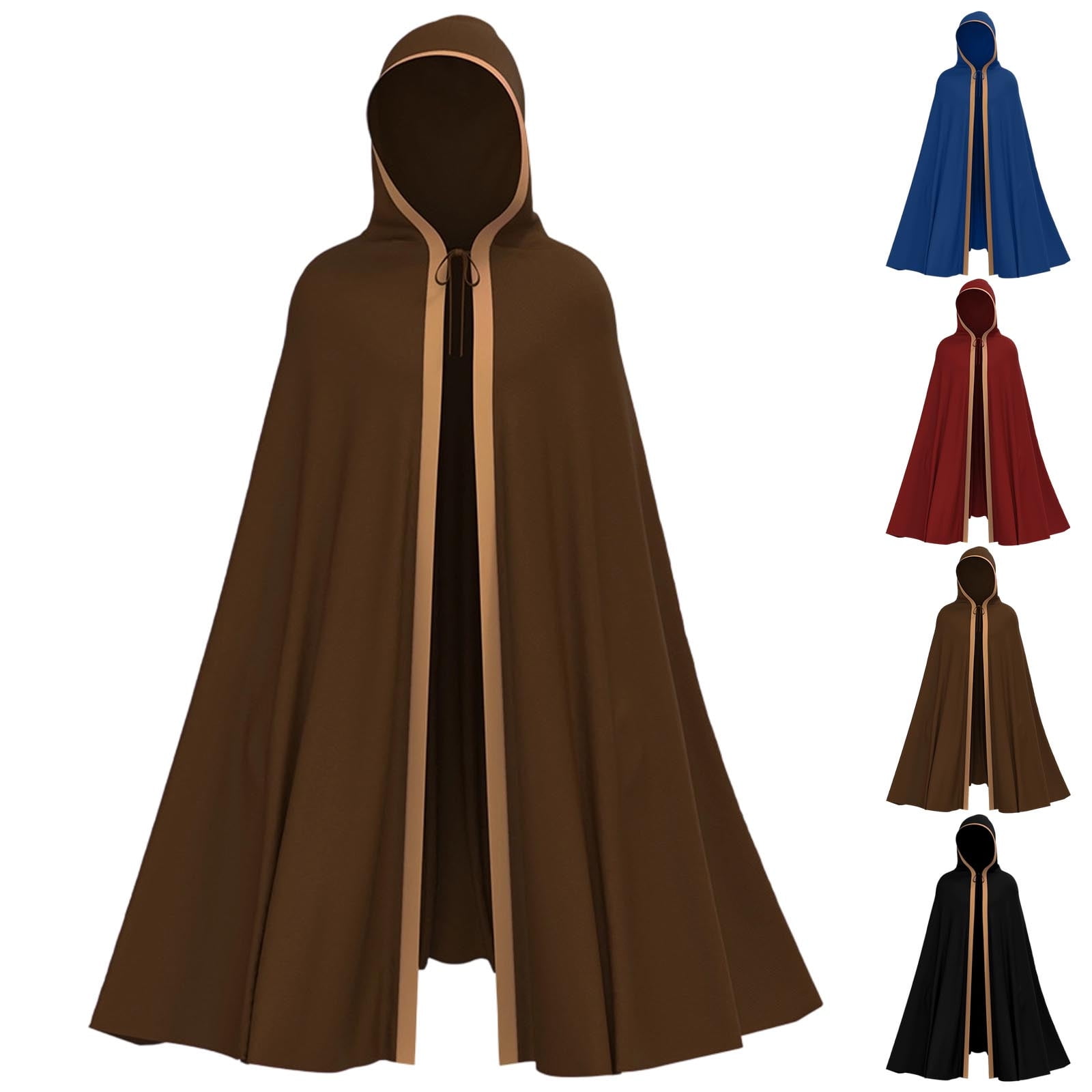 Hvyesh Women's Medieval Hooded Cloak Renaissance Gothic Cape Trendy ...