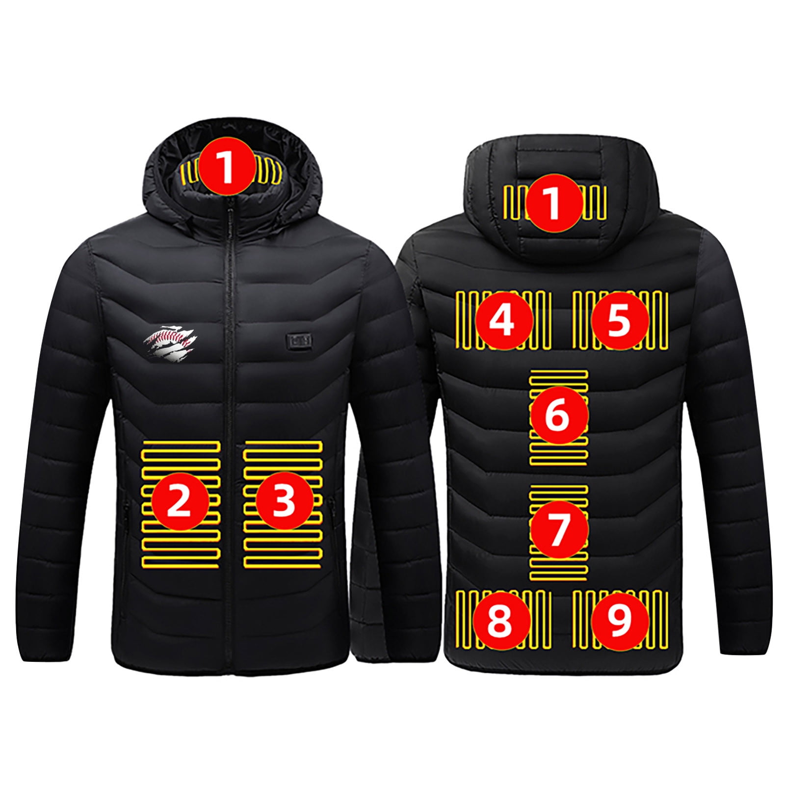 Hvyesh Womens Heated Jackets,Men and Women Heated Jackets Warm 9 ...