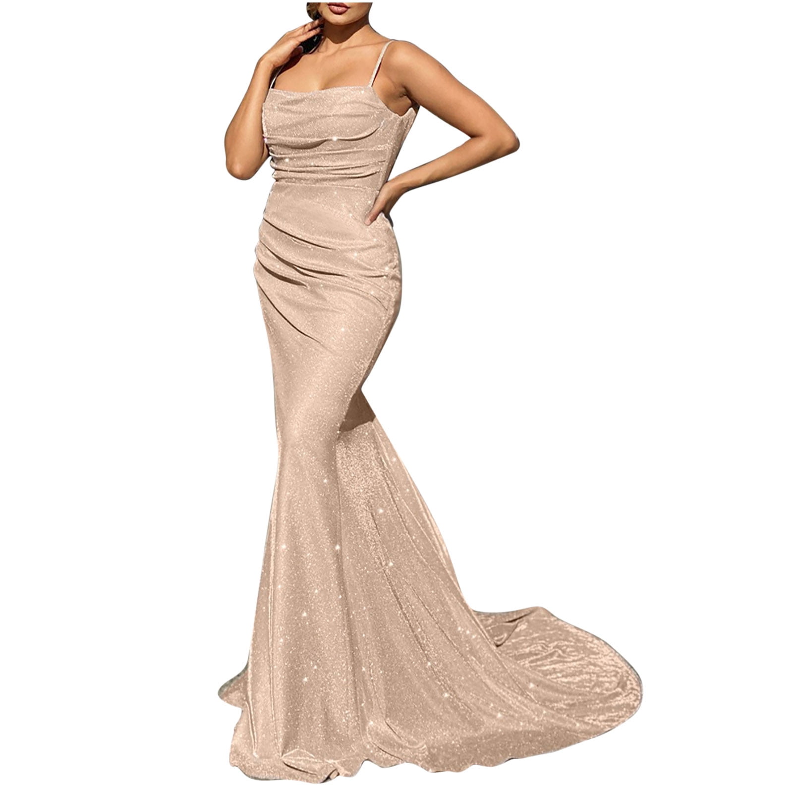 Hvyesh Womens Mermaid Prom Dresses Dressy Sequin Sling Dress Elegant ...