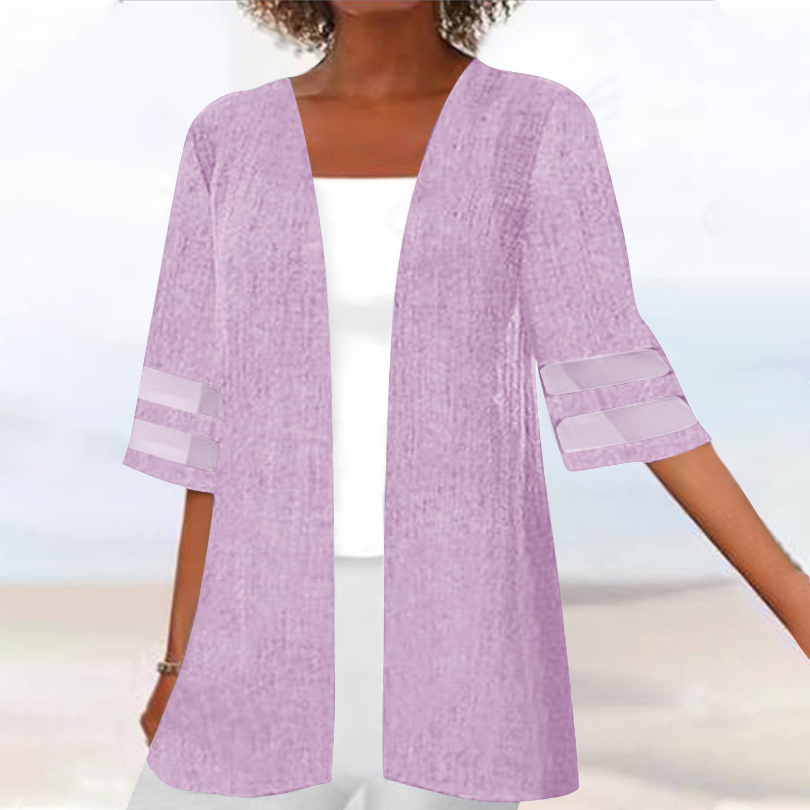 Hvyesh Womens Plus Size Cardigan 2025 Summer Lightweight Cardigan Short ...
