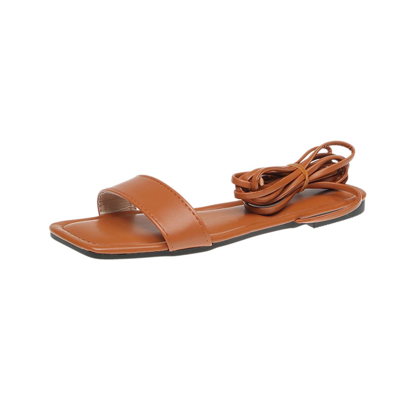 Hvyesh Womens Summer Strappy Sandals Lace Up Sandals for Women Dressy ...