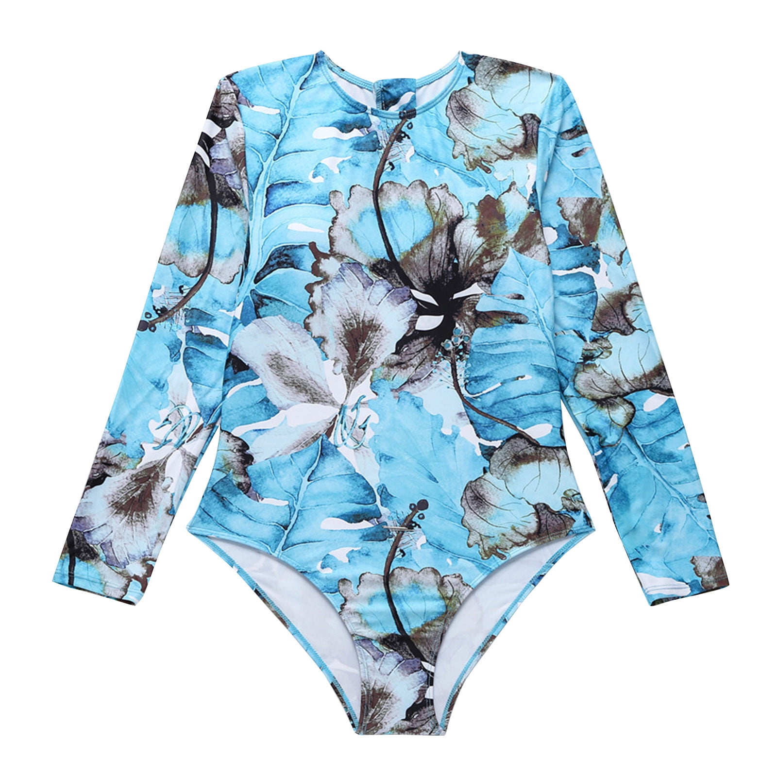 Hvyesh Womens Swimsuits Long Sleeve Sunscreen Swimsuit Surf Suit One