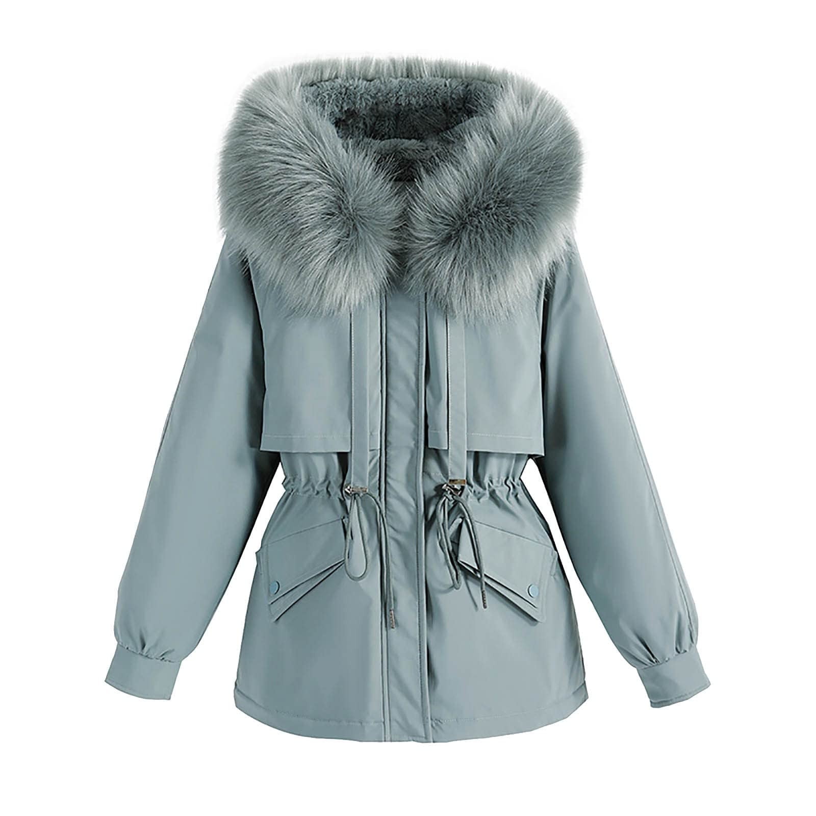 Hvyesh Womens Winter Coats Warm Heavy Thickened Puffer Jackets Trendy ...