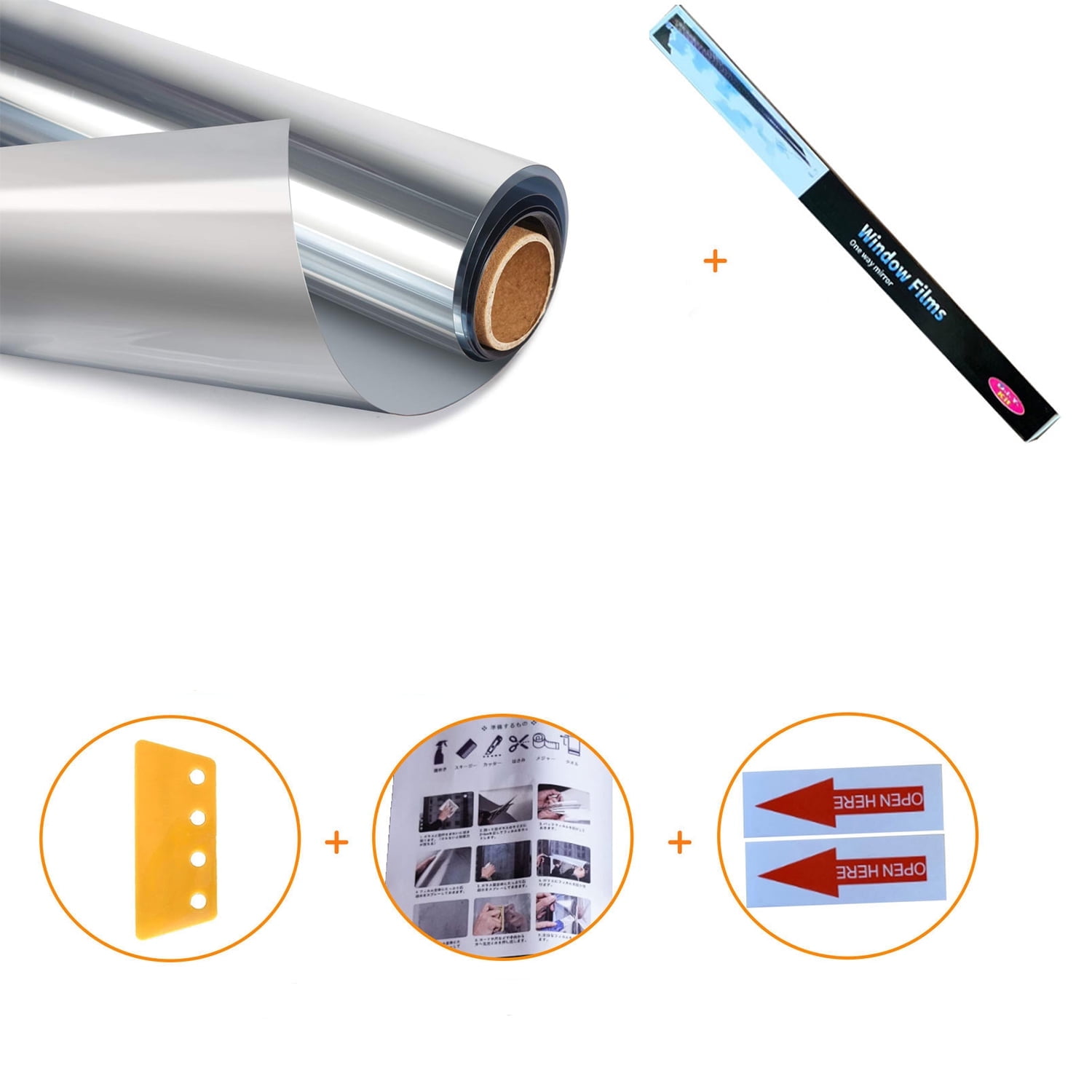 Hwawhin 35"x160" UV Sunblock Protection Window Film, Daytime Privacy ...