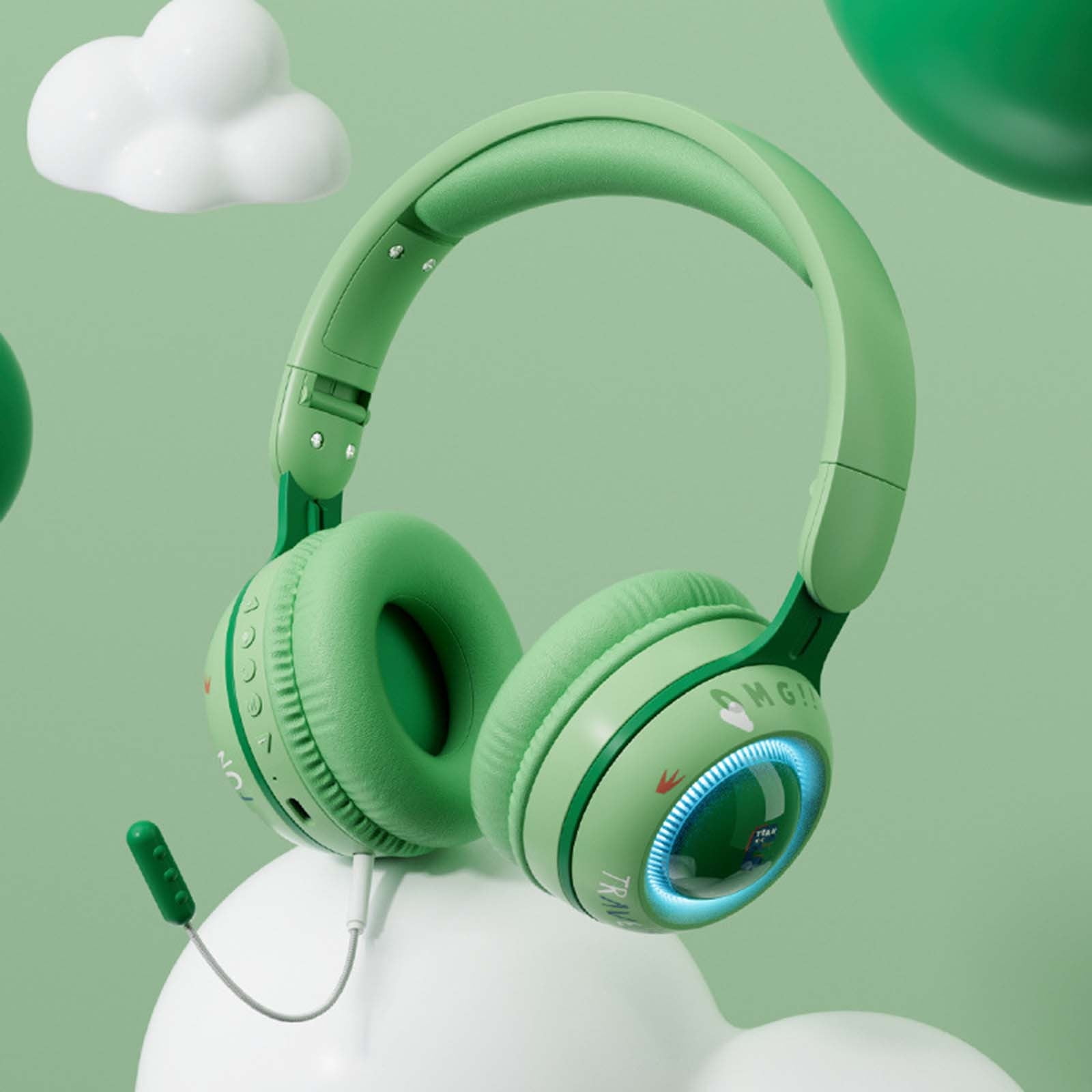 Hwkond Bluetooth Headset Headworn Bluetooth Earphones For Children And ...