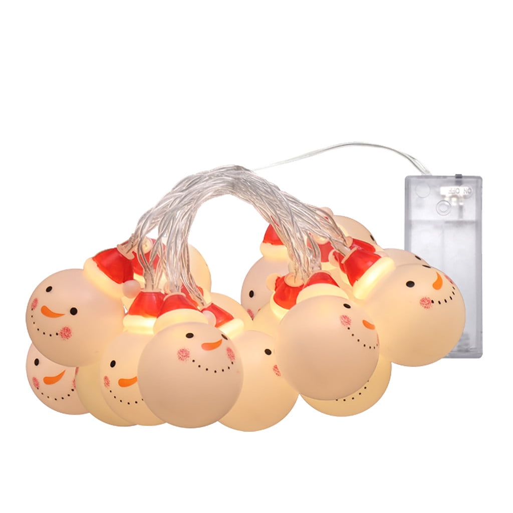 Hwkond Christmas String Lights Christmas LED String Lights Snowman ...