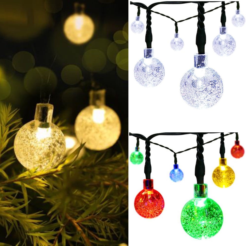 Hwkond Christmas String Lights Outdoor Solar Powered String Lights ...