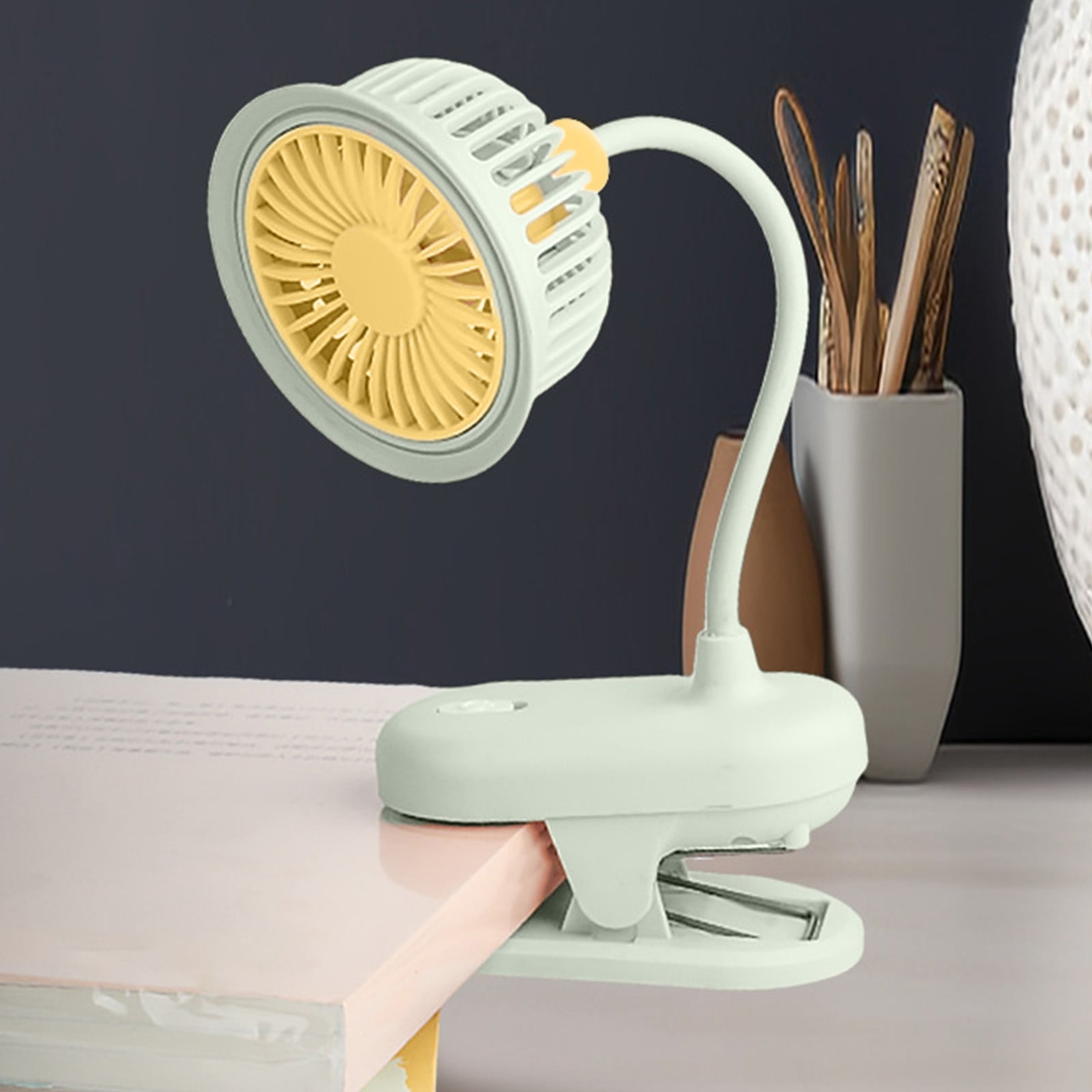 Hwkond Clip Fans Small Fan Clipable Desktop Small Fan USB Rechargeable ...