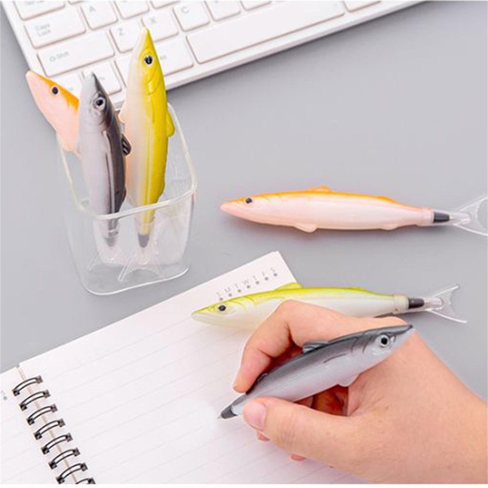 Hwkond Cute Fish Pen, 3pc/5ml Ballpoint Pen Replaceable Refills, Fish ...