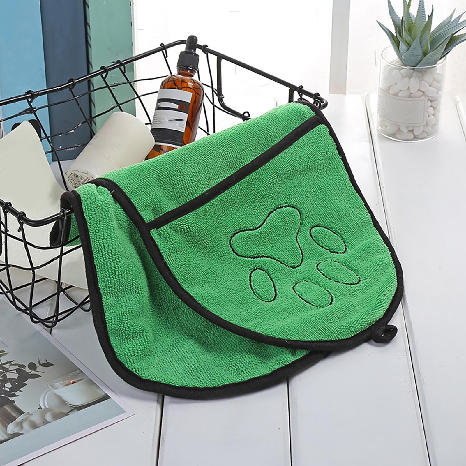 Hwkond Dog Washing Gloves for Bathing Dog Drying Towel Super Absorbent ...