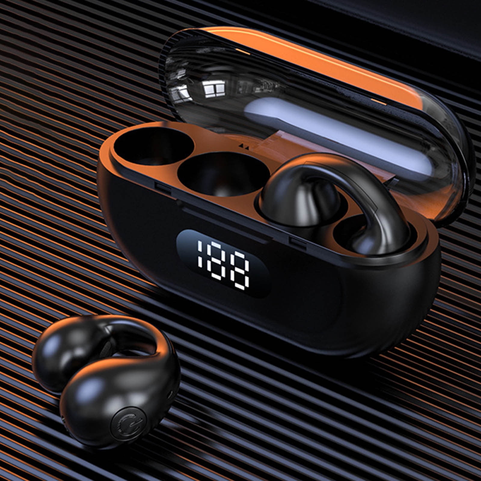 Hwkond Ear Buds Or Earbuds Wireless Ear Clip BoneConduction Headphones ...