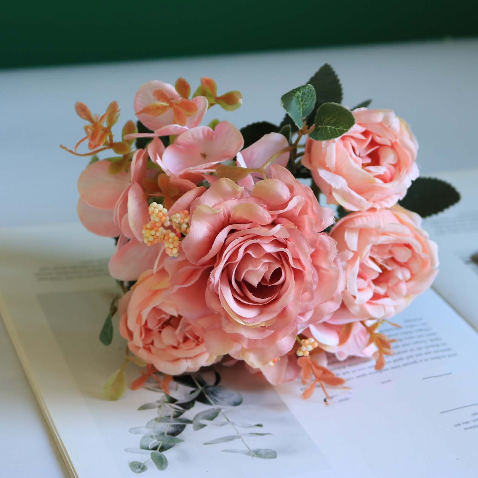 Hwkond Fake Flower Beautiful Artificial Silk Fake Flowers Wedding ...